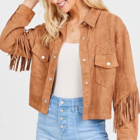 Altar'd State | Jackets & Coats | Suede Western Fringe Jacket | Poshmark